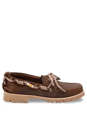 GOLDEN GOOSE Waxed Suede Cruise Loafers - Brown