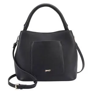Paul Costelloe Rosa Leather Shoulder Bag - Black