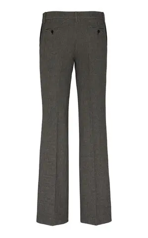 Magda Butrym Mid-rise Wool-linen Straight-leg Pants