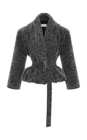 Magda Butrym Belted Wool-cashmere Jacket - Grey