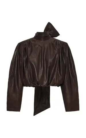 Magda Butrym High-neck Leather Top