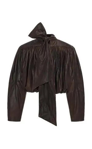 Magda Butrym High-neck Leather Top