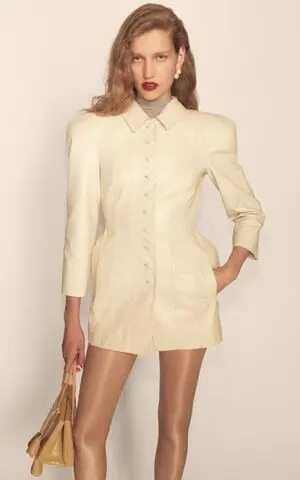 Magda Butrym Tailored Leather Blazer