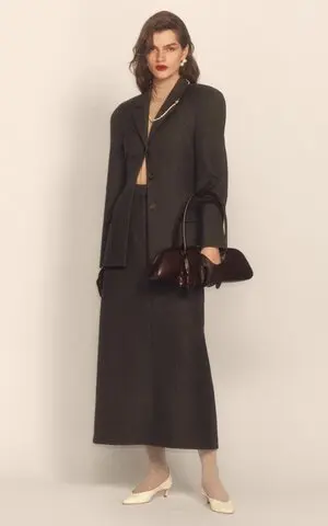 Magda Butrym Mid-rise Wool Midi Skirt