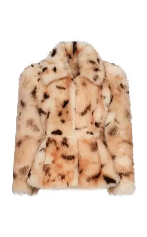 Magda Butrym Patterned Leather Shearling Jacket - Neutral