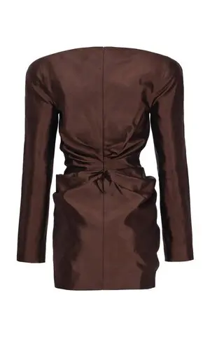 Magda Butrym Gathered Silk Mini Dress