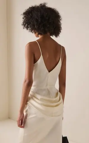 Magda Butrym Lace-trimmed Silk-wool Top