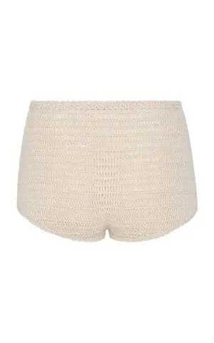 Magda Butrym Crocheted Cotton Mini Shorts