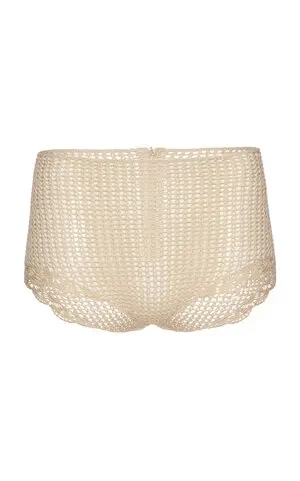 Magda Butrym Crocheted Cotton Mini Shorts - Ivory