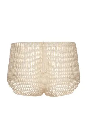 Magda Butrym Crocheted Cotton Mini Shorts