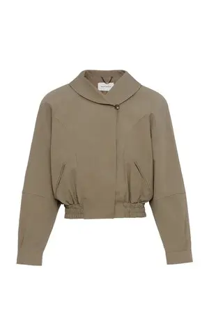 Magda Butrym Double-breasted Cotton-blend Jacket - Khaki