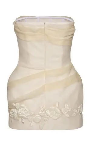 Magda Butrym Strapless Silk Mini Dress