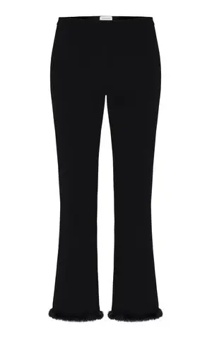 Magda Butrym Mid-rise Stretch-wool Flared Pants - Black