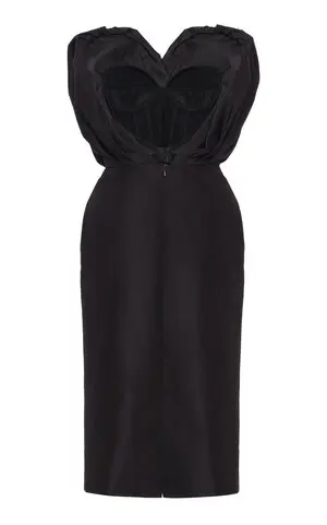 Magda Butrym Strapless Silk Midi Dress