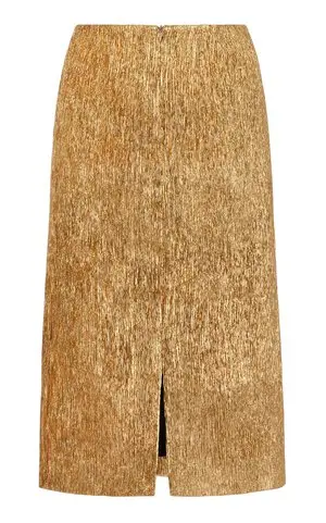 Magda Butrym Mid-rise Metallic Midi Skirt