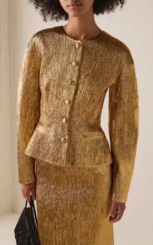 Magda Butrym Tailored Metallic Jacket