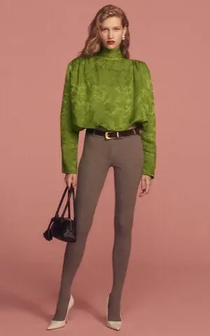 Magda Butrym Patterned Linen-silk Blouse