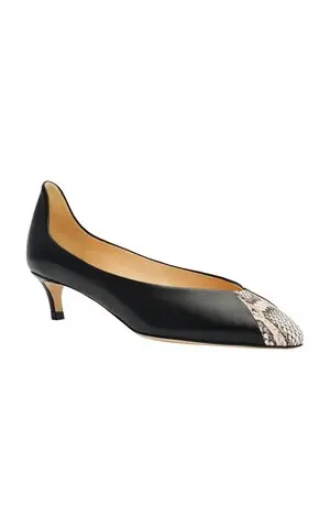 Magda Butrym With Snake Leather Kitten Heels