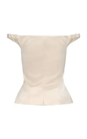 Magda Butrym Off-the-shoulder Wool-blend Top