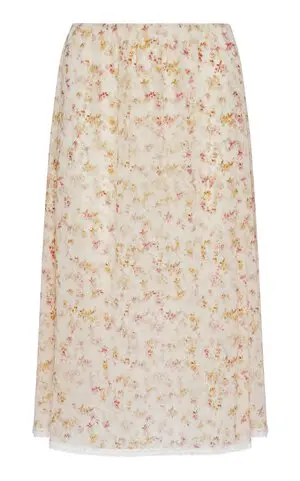 Magda Butrym Printed Midi Skirt - Neutral