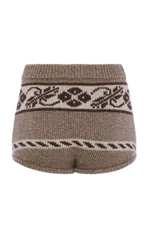 Magda Butrym Patterned Wool Mini Shorts