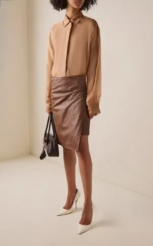 Magda Butrym Collared Silk Shirt