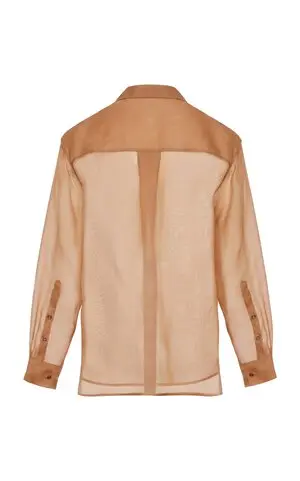 Magda Butrym Collared Silk Shirt