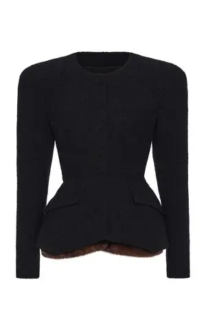 Magda Butrym Tailored Wool-blend Jacket - Black