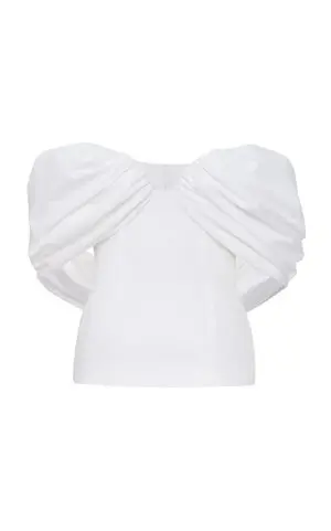 Magda Butrym Draped-sleeve Top - White