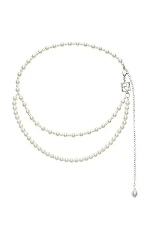 Magda Butrym Pearl Belt - Silver