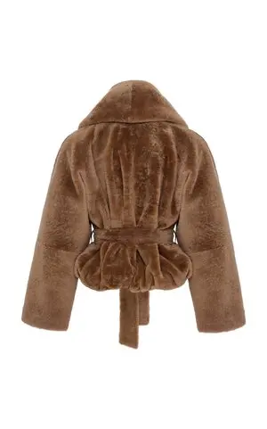 Magda Butrym Oversized Leather Shearling Jacket