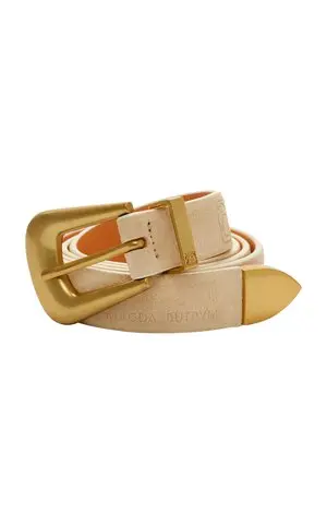 Magda Butrym Cream Suede Belt - Ivory