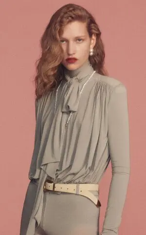 Magda Butrym Cream Suede Belt