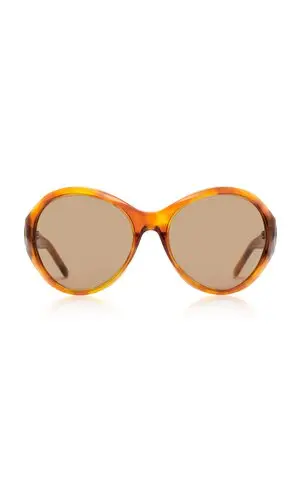 Magda Butrym Tortoise Big Round Sunglasses - Brown