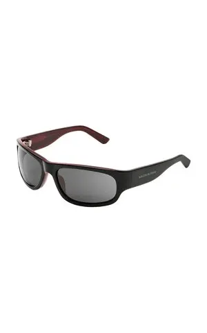 Magda Butrym And Burgundy Rectangular Sunglasses