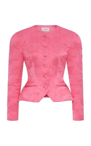 Magda Butrym Quilted Cotton-blend Jacket - Pink