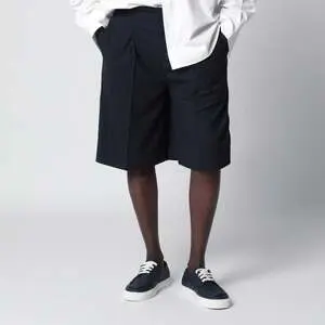 PT TORINO Tailored Cotton Bermuda Shorts - Blue