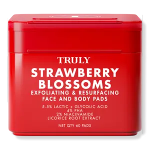 TRULY Strawberry Blossom Exfoliating & Resurfacing Face & Body Pads