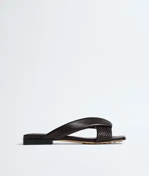 Bottega Veneta Riva Flat Mule - Espresso