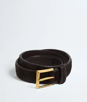 Bottega Veneta Solo Belt - Dark Bison