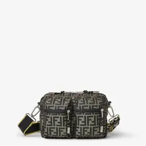 Fendi Camera Case In Technical Fabric With Ff Zucca Motif