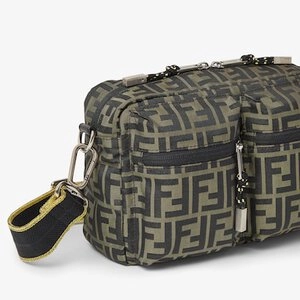 Fendi Camera Case In Technical Fabric With Ff Zucca Motif