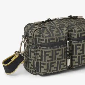 Fendi Camera Case In Technical Fabric With Ff Zucca Motif