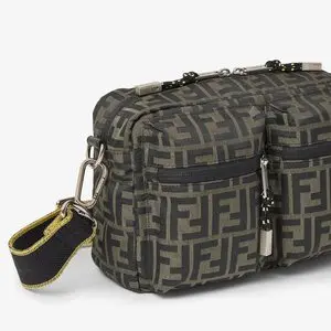 Fendi Camera Case In Technical Fabric With Ff Zucca Motif