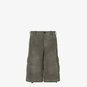 Fendi Patchwork Cotton Trousers - Green