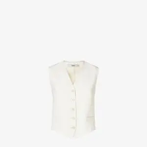 Fendi Wool Gilet - White