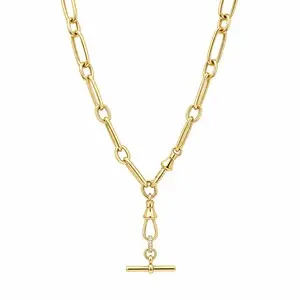HYE JANE JEWELRY Lauren T-bar Necklace With Removable Charm - Gold