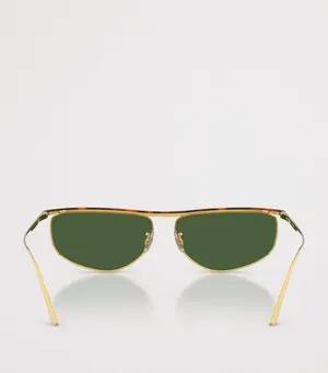 Oliver Spencer Steel 1986c Irregular Oval Sunglasses