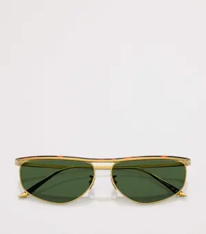 Oliver Spencer Steel 1986c Irregular Oval Sunglasses