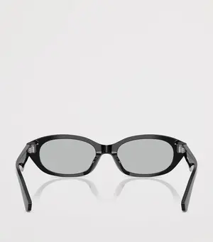 Burberry Acetate Oval Sunglasses